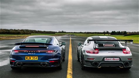 Drag Race Porsche Turbo S Vs Gt Rs Youtube