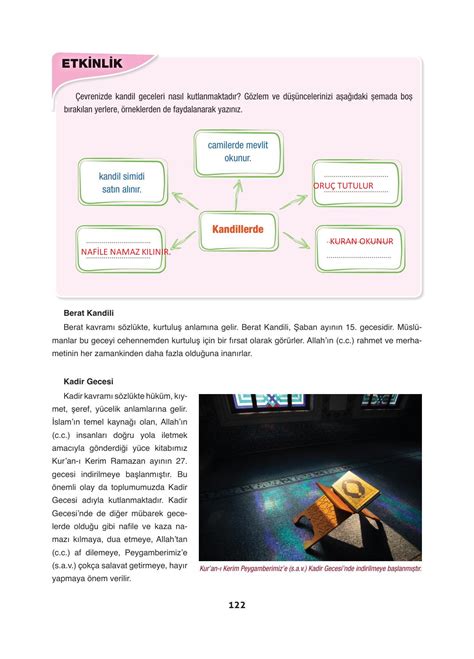 6 Sınıf Din Kültürü ve Ahlak Bilgisi Ders Kitabı Cevapları Dörtel