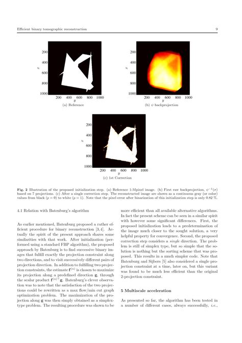 efficient binary tomographic reconstruction deepai