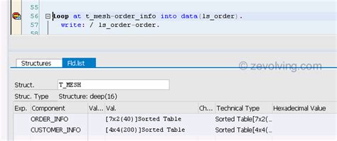 abap 740 meshes a new complex type of structures