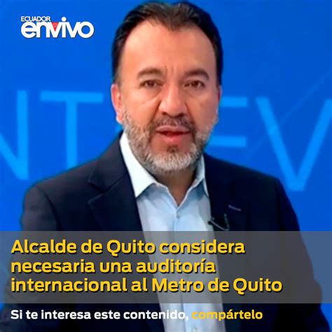 ecuadorenvivo on Twitter El alcalde de Quito Pabel Muñoz cumplió un