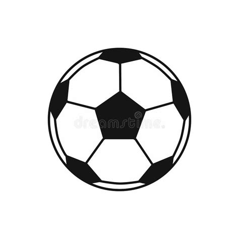 Icono Del Balón De Fútbol Estilo Simple Ilustración del Vector