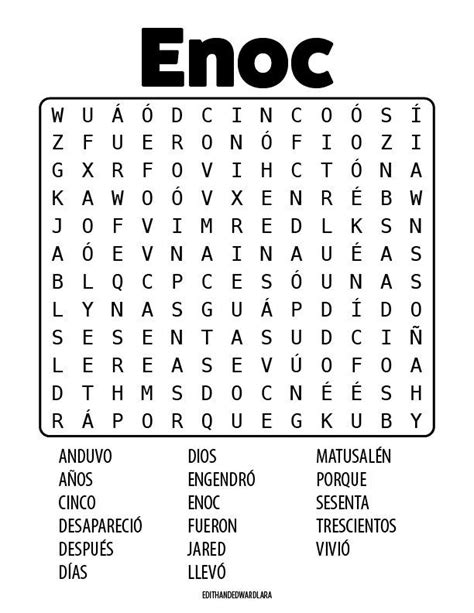Enoc Sopa De Letras Letra Grande Sopa De Letras Sopa De Letras