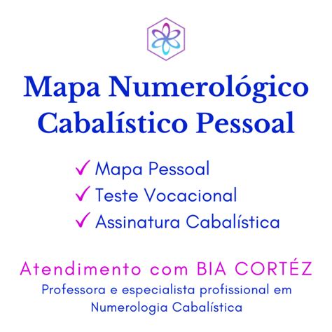 Mapa Numerológico Cabalístico Pessoal Completo Mapa Teste Descubra a