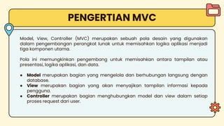 Pengenalan Mvc Model View Controller Framework Ppt