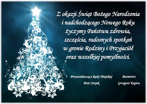 Życzenia z okazji Świąt Bożego Narodzenia Gmina Józefów nad Wisłą