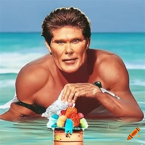 David Hasselhoff Celebrating His Birthday At The Beach On Craiyon
