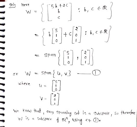 Solved 56 2c Let W Be The Set Of All Vectors Of The Form B Find
