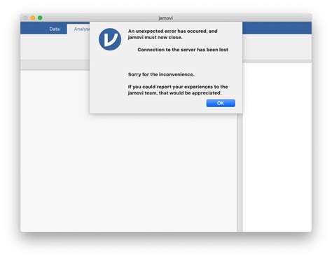 Jamovi Connection Error And It Doesn T Start On Macbook Pro Ver