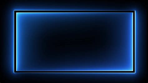 Frames Template Video Glowing Frame Black Screen Neon Light Border