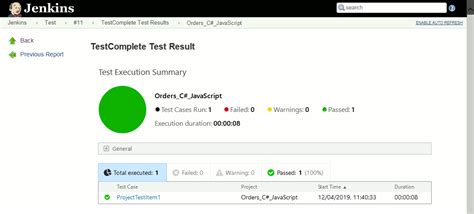 viewing testcomplete test results in jenkins testexecute documentation