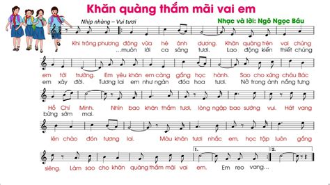 Khăn quàng thắm mãi vai em Karaoke GV Đoàn Vũ Thùy Dương YouTube
