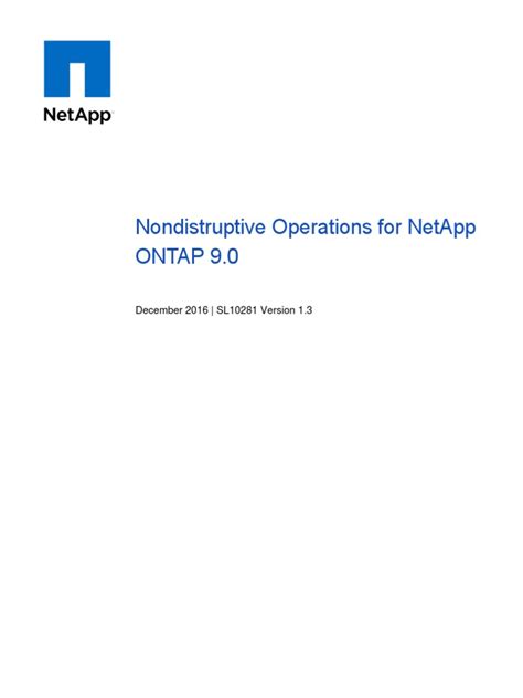 nondisruptive operations for netapp ontap 9 0 v1 3 lab guide pdf computer cluster command