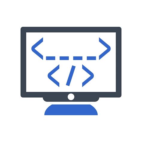 Premium Vector Coding Html Icon
