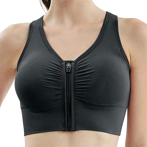 Venlen Soutien gorge de sport avec fermeture éclair sur le devant pour