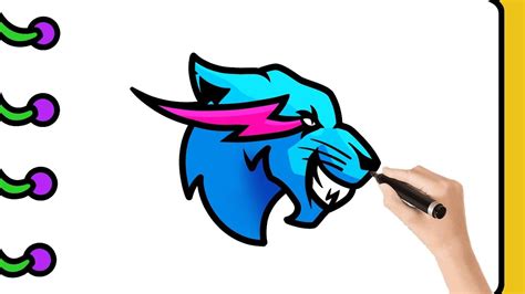 Como Dibujar el LOGO DE MR BEAST Paso Paso Fácil How to Draw MR BEAST