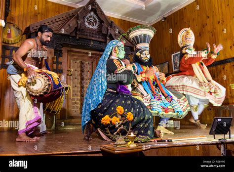 Traditional Play Dance Kerala Kathakali Performance Cochin Kochi
