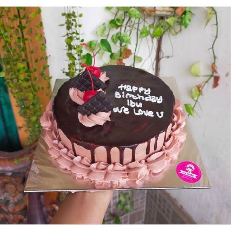 Jual Kue Ulang Tahun Coklat Uk Cm Cm Shopee Indonesia