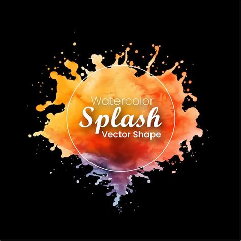 Premium Vector Colorful Watercolor Splash Vector Shape For Banner Tag