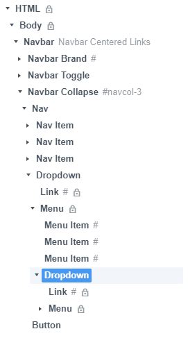 BSS Navbar Centered Links Component Not Compatible With Multi Level