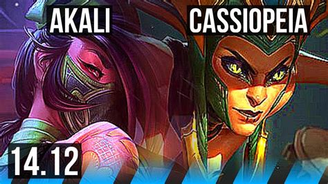 Akali Vs Cassiopeia Mid Solo Kills Legendary Rank Akali