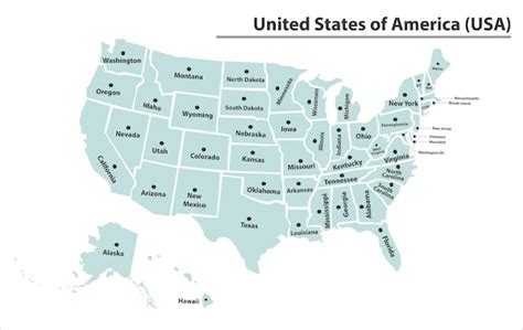 Premium Vector United State Of America Map Illustration Vector