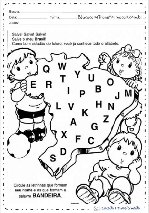 Atividades semana da pátria para Educação Infantil e Ensino Fundamental