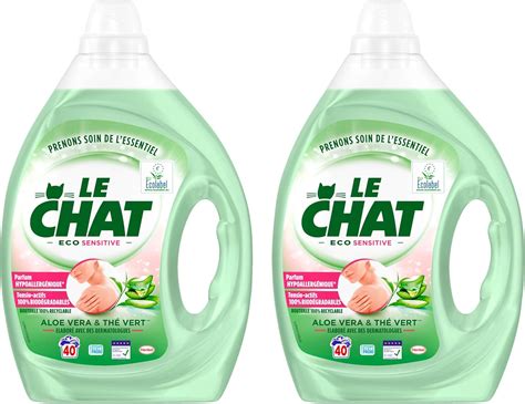 Le Chat Eco Sensitive Lessive Liquide Hypoallergénique Aloé Vera