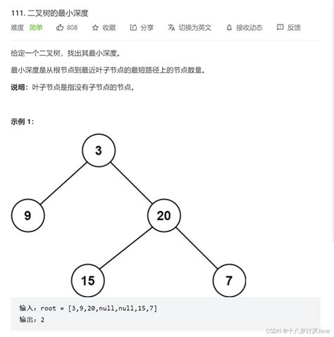 leetcode二叉树系列——144 二叉树的最小深度 极客之音