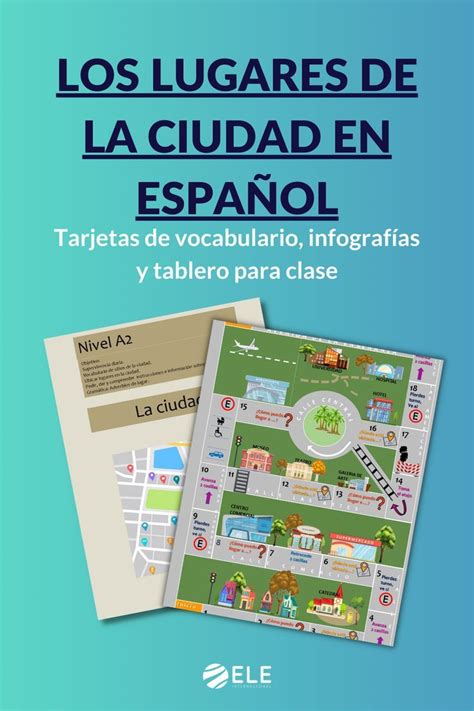 LOS LUGARES DE LA CIUDAD EN ESPAÑOL TARJETAS Y TABLERO PARA PEDIR Y