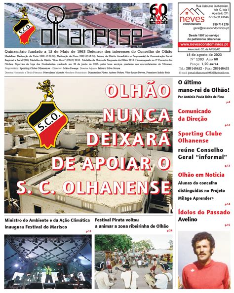 Jornal O Olhanense Sporting Clube Olhanense