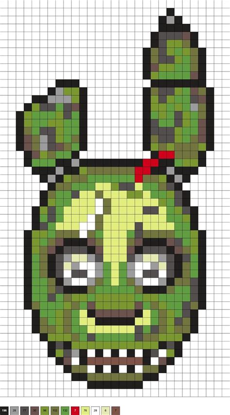 FNAF Perler Beads Five Nights At Freddy S In 2023 Pixel Art Pattern