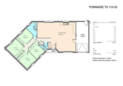 Plan Maison 95m2 4 Chambres Ventana Blog