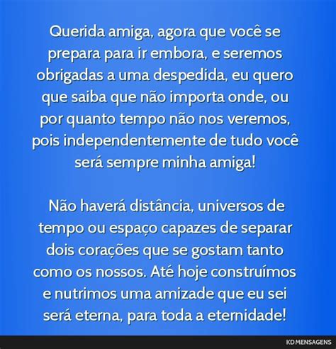 Texto De Despedida Para Melhor Amiga Que Vai Embora
