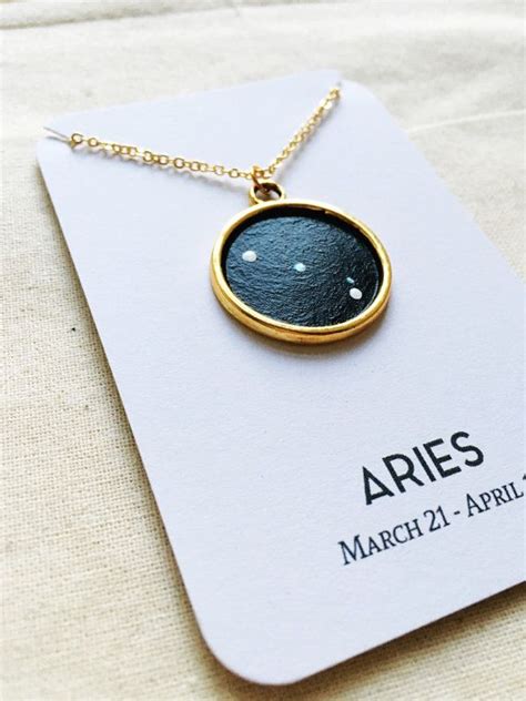 ARIES NECKLACE Aries Star Sign Necklace Inspirational Personalised