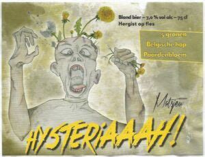 Drink Label Hysteriaaah Blond Brouwerij Anders BelgiumCol BE BEER 026215