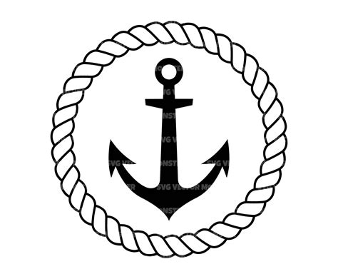 Sea Anchor SVG Circle Rope Svg Nautical Svg Rope Border Etsy Canada