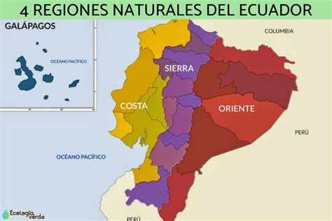 Cuáles son las regiones naturales del Ecuador Conoce las 4 y el mapa