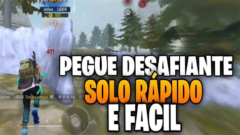 E ESSA É A MELHOR ESTRATÉGIA PRA PEGAR DESAFIANTE SOLO NO FREE FIRE