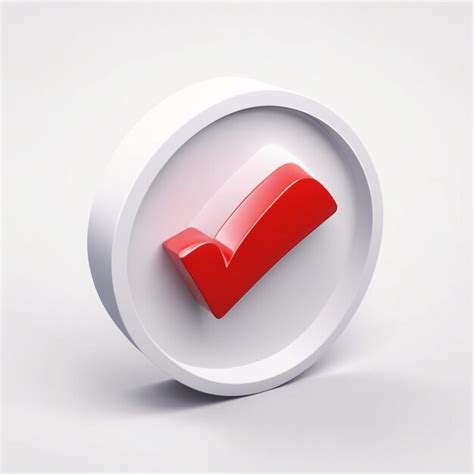 Premium Photo D Check Mark Icon