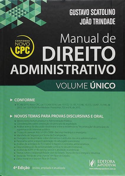PDF Manual de Direito Administrativo Volume Único Books Library