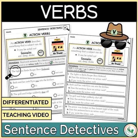 Verbs In A Sentence Helping Linking And Action Verbs Resource