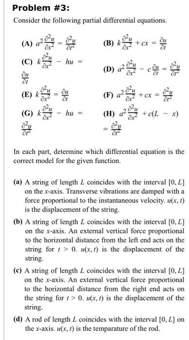 solved consider the following partial differential