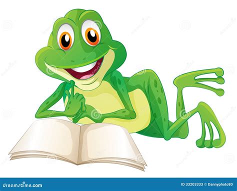A Frog Lying While Reading A Book Stock Photos Image 33203333