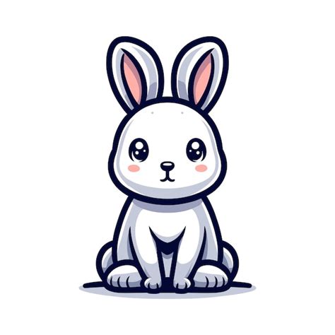 Ilustración de vector lindo conejo Vector Premium