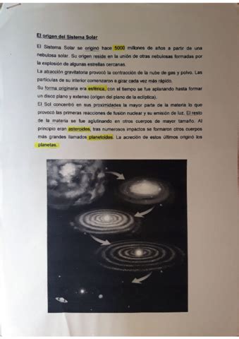 El Origen Del Sistema Solar Pdf
