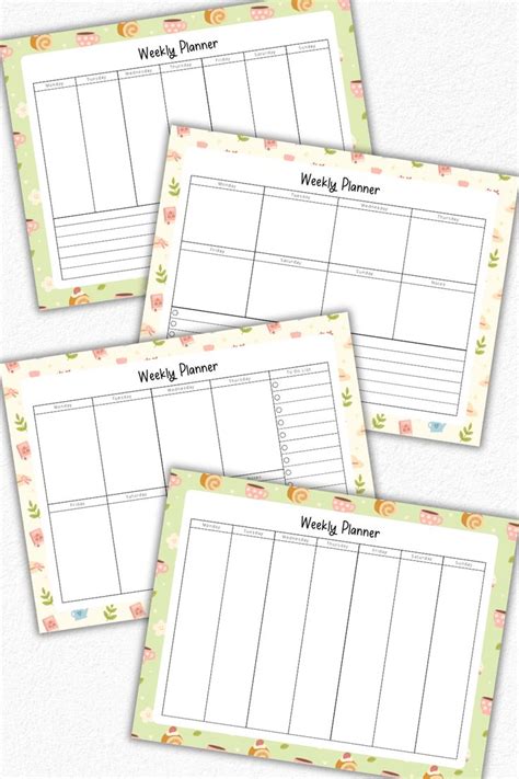 Spring Weekly Planner Monday Sunday Start JellyMemos Shop In 2024