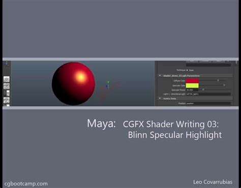 maya cgfx shader writing 03 blinn specular highlight on vimeo