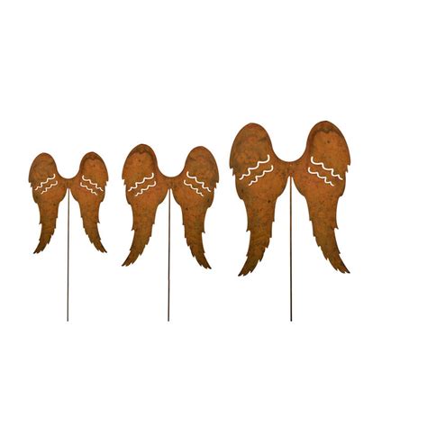 Dekostecker Engelsflügel Gartenstecker Flügel aus Metall Gartendeko