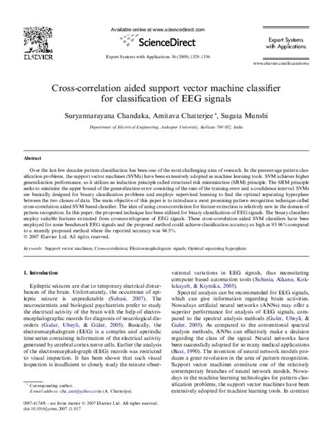 pdf cross correlation aided support vector machine classifier for classification of eeg